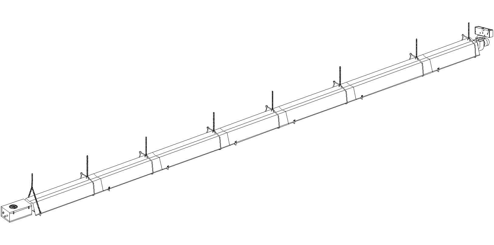 Autocad Library - Gas-Fired Radiant Infrared Tube Heaters