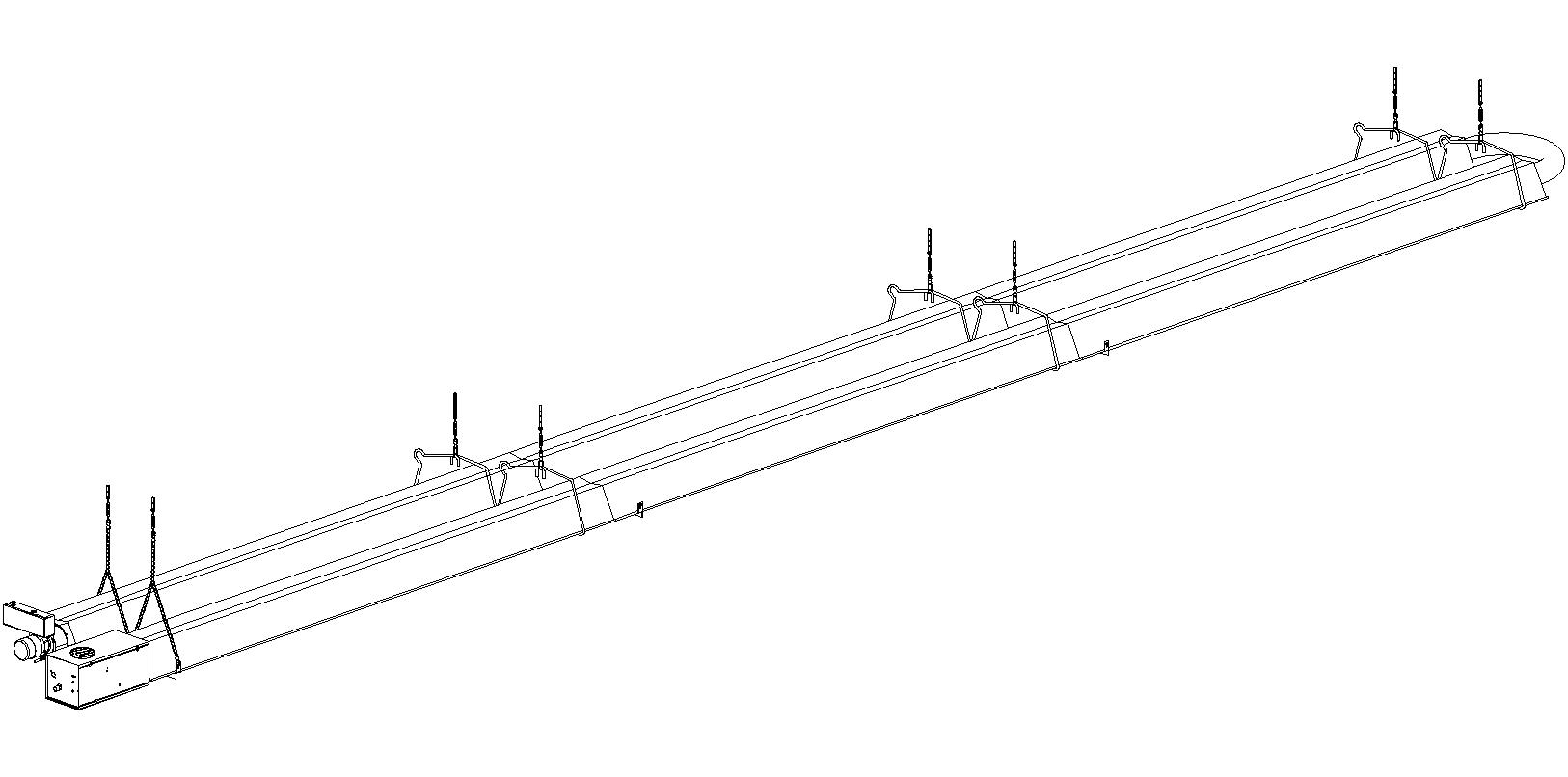 Autocad Library - Gas-Fired Radiant Infrared Tube Heaters
