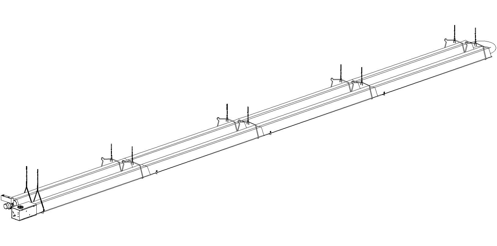Autocad Library - Gas-Fired Radiant Infrared Tube Heaters