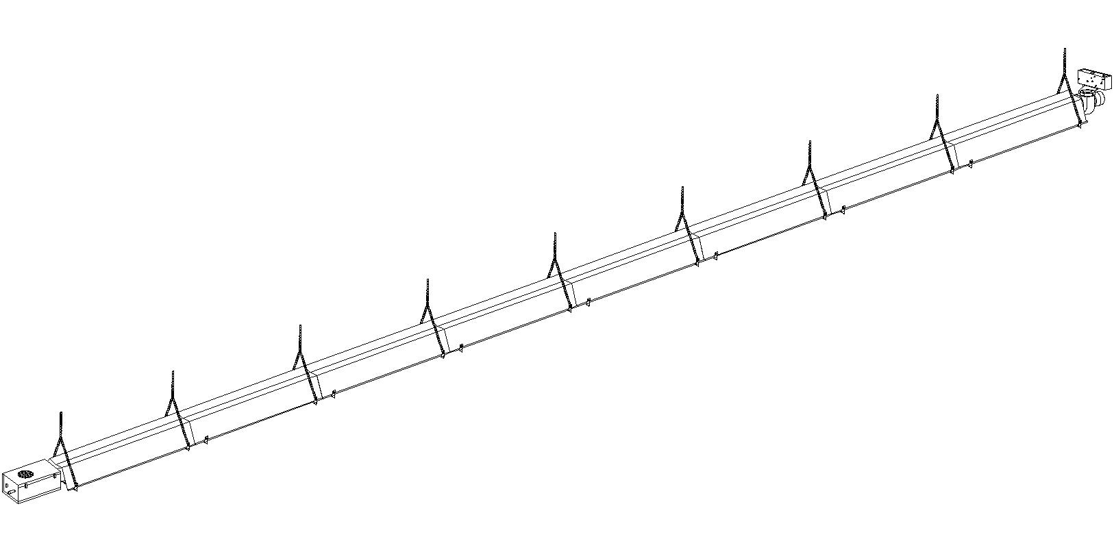 Autocad Library - Gas-Fired Radiant Infrared Tube Heaters