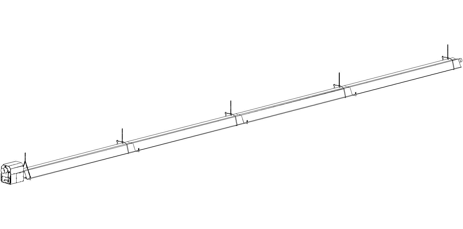 Autocad Library - Gas-Fired Radiant Infrared Tube Heaters